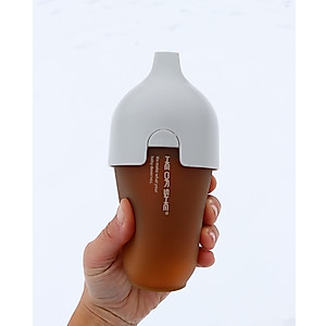 8oz Grey - HE OR SHE -Silicone, Anti-Colic Ultra Wide Neck Baby Bottle-Squishy, mimics Natural Feeding, w/Fast Flow Nipple- Recommended for Babies 6-12 Months