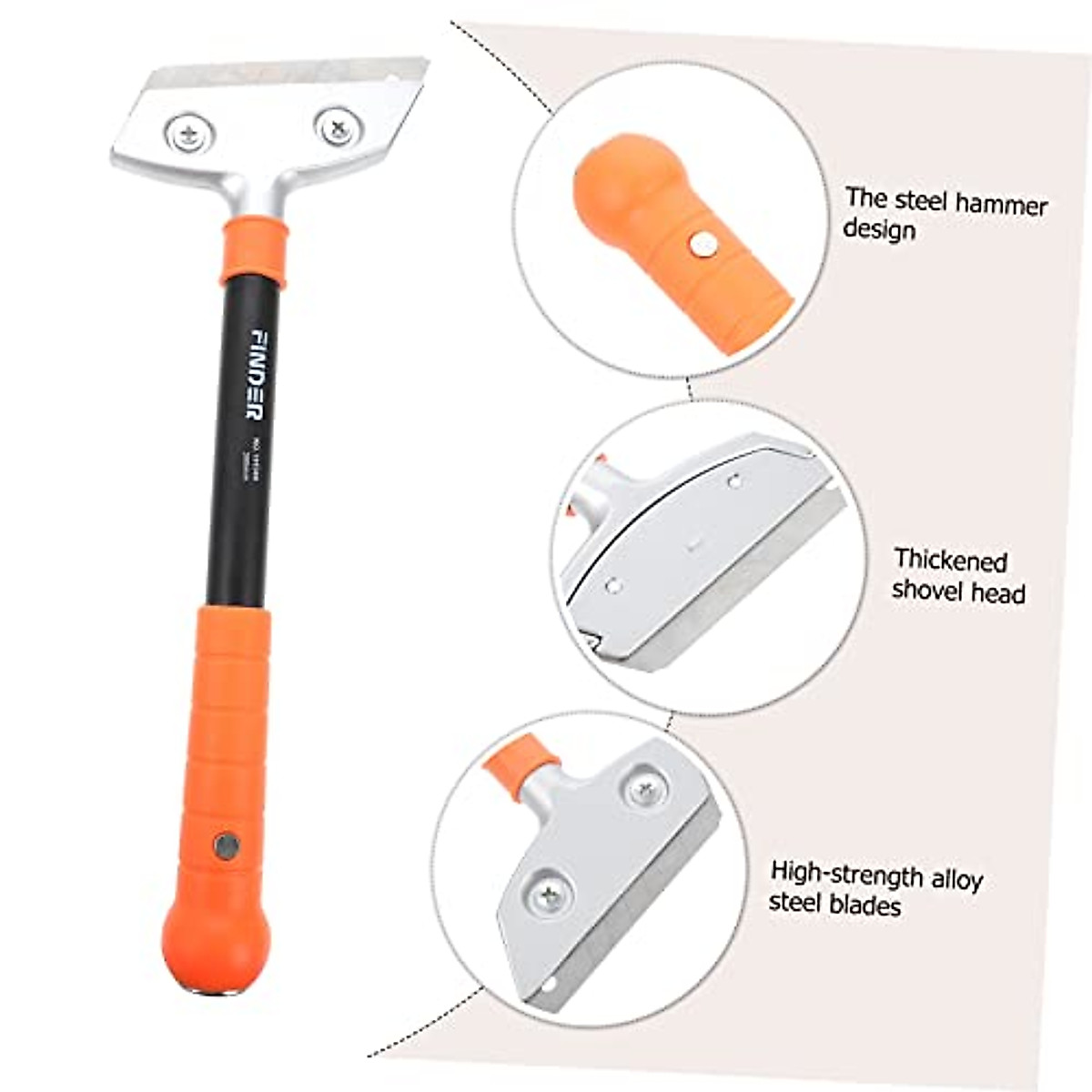 MERRYHAPY 1 Set Cleaning Blade Limpiar Cement Scraper Tool Floor Wall Scraper Floor Cleaning Shovel Paint Scraper Angle Cleaning Scrapers Erramientas Handle Tile Aluminum Alloy