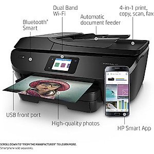 HP Envy Photo Series Printer Scanner Copier All in one with Wireless Printing, Color Laser Printer, 4800 x 1200 dpi, 2.65" CGD Touch Screen, Built-in Duplex Printing - JAWFOAL
