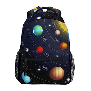 Backpack Universe Space Galaxy Solar System Shoulder Bag Daypack Travel Hiking for Boys Girls Men Women