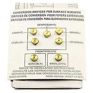Samsung DG96-00340B Assy Lp Kit & Conversion Kit for 20,000 BTU Gas Dryers, Convert Laundry Machine from Natural Gas to Liquid Propane (LP) Gas, LPKIT-4/XAA