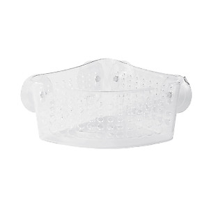 Kenney Suction Cup Corner Basket Shower Caddy, Clear