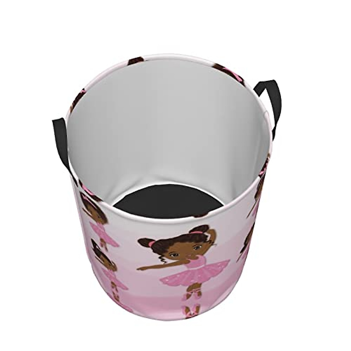 Gbuzozie Cute African Black Girl Round Laundry Hamper Storage Basket Toys Clothes Organizer Bin For Home Bathroom Bedroom Dorm Nursery, 38l