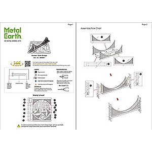 Fascinations Metal Earth San Francisco Golden Gate Bridge 3D Metal Model Kit