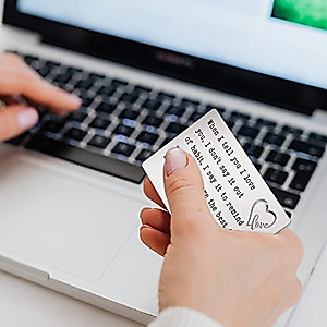 Anniversary Valentine's Day Birthday Cards Gifts for Husband Boyfriend, Engraved Wallet Insert Card Gift for Him Men Hubby, Deployment Long Distance Relationship Love Gifts From Wife (LC - 13)