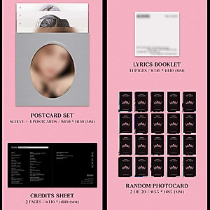 Blackpink 1st Full Album The Album Set (Version 1,2,3,4) (Incl. Blackpink Mobile Grip Holder, Blackpink Transparent Photocard Set)