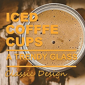 Yirilan Glass Cups - 4 Pack 24oz Mason Jar Drinking Glasses with Lids and Straws,Reusable Boba Cups,Iced Coffee Cup/Tumbler, smoothie cup