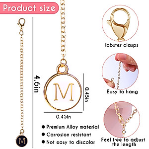 AIERSA 2Pcs Cup Charms Accessories for Stanley 40oz & 30oz Tumbler Handle, Name Tag Water Bottle Accessories, Letter M