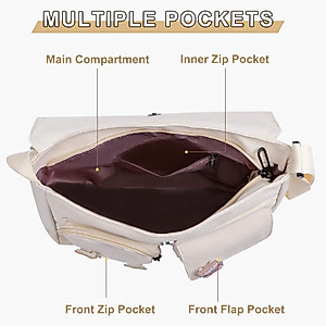 Canvas Crossbody Bag with Kawaii Pins and Pendent for Women Casual Shoulder Messenger Bag Ladies Canvas Shoulder Bag