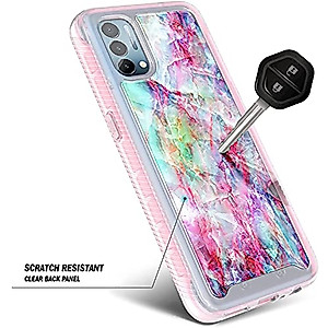 NZND OnePlus Nord N200 5G Case with [Built-in Screen Protector], Full-Body Protective Shockproof Rugged Bumper Cover, Impact Resist Durable Phone Case (Marble Design Fantasy)