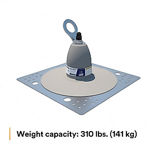 3M DBI-SALA 2100140 Roof Top Anchor for PVC Membrane and Built-Up Roofs with Weather Proofing Shroud, Silver