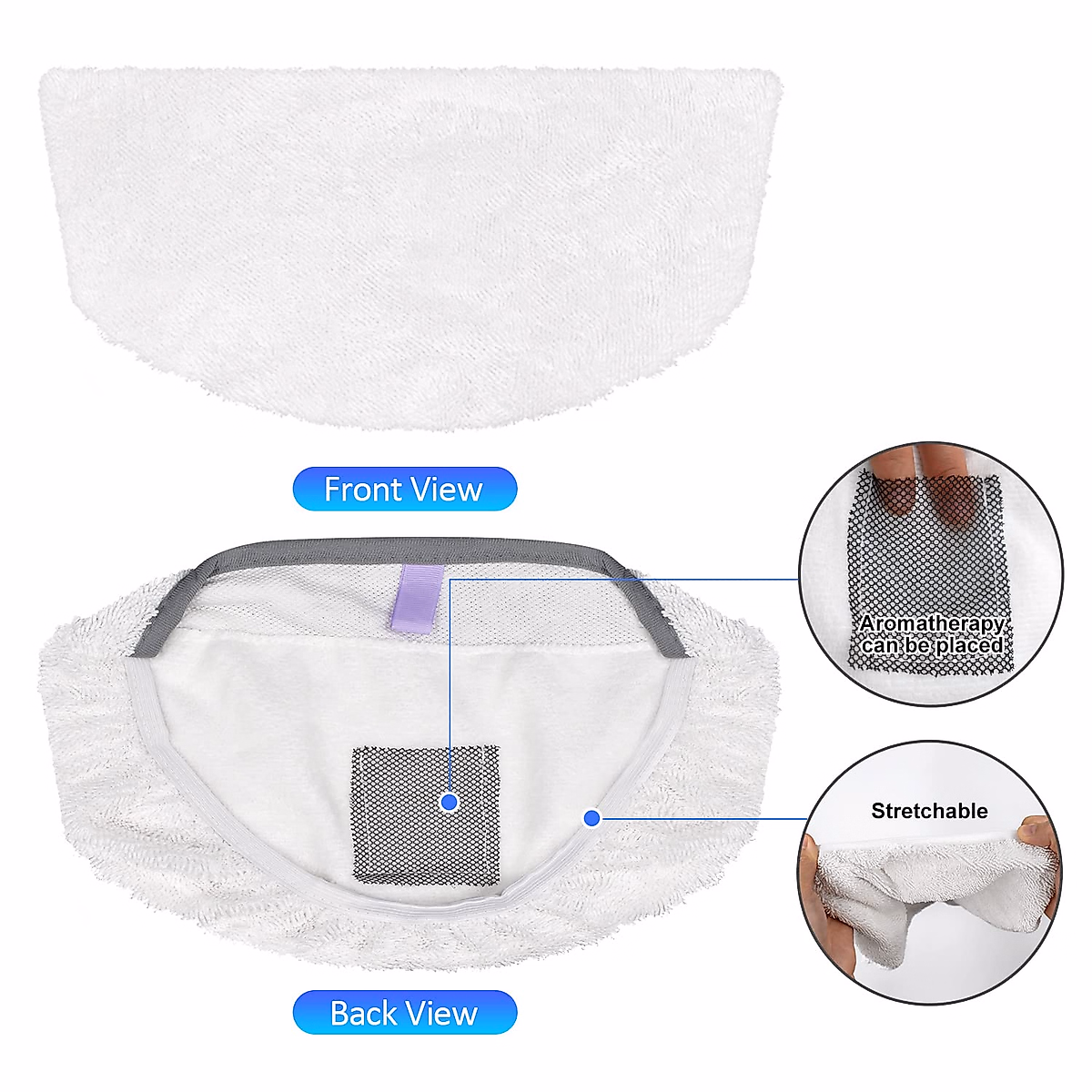 Steam Mop Replacement Pads Compatible with Bissell Powerfresh Steam Mop Pads for Bissell 1940 1806 1544 1440 2075 2685 Series Mops Resuable Floor Steamer Mop Pad Refills for Dry & Wet Cleaning, 8 Pack