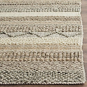 SAFAVIEH Natura Collection 3' x 5' Beige NAT101A Handmade Moroccan Boho Tribal Wool & Cotton Area Rug