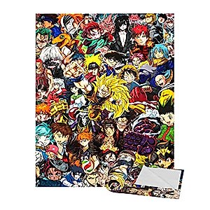 Anime Characters Super Soft Flannel Throw Blanket Warm Cozy Flannel Blanket Lightweight Shaggy Air Conditioner Blankets Apply to Couch Bed Office Etc Blanket 80"x60"
