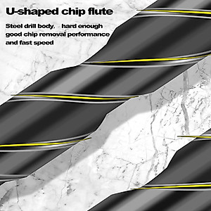 6PCS Ceramic Tile Drill Bits, JOERIC Masonry Drill Bits Set for Glass, Brick, Tile, Concrete, Plastic and Wood Tungsten Carbide Tip for Wall Mirror and Ceramic Tile with Size (5mm ~12mm).