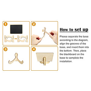 10 Pack Mini Chalkboards Signs with Easel Stand, Small Rectangle Chalkboards Blackboard, Wood Place Cards for Weddings, Birthday Parties, Message Board Signs and Event Decoration