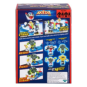 Akedo - Ultimate Arcade Warriors Battle Giants Versus Pack - Scratch-Atron VS Tonk - Mini Battling Action Figures Ready, Fight, Split Strike