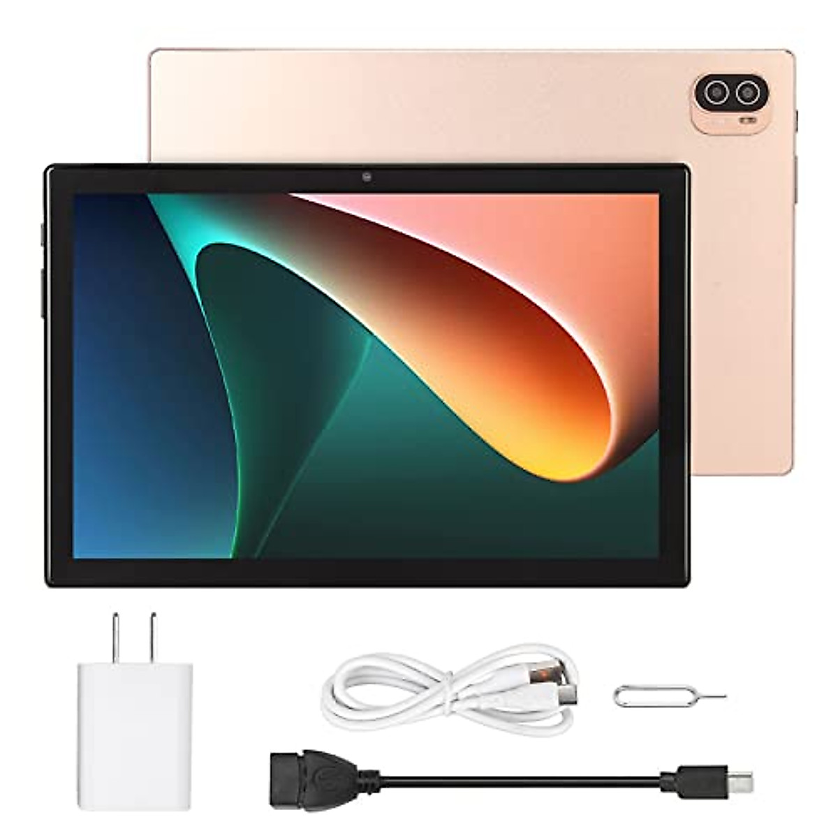 Soraz Office Tablet, Octa Core Tablet PC 8GB RAM 256GB ROM US Plug 100‑240V (Gold)