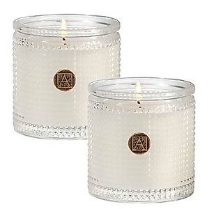 Aromatique Smell of Spring Set of 2 Textured Glass Scented Jar Candle