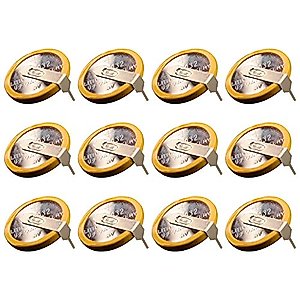 12Pack CR2032 Battery, CR2032 3V Lithium Battery with Solder Tabs for SNES, N64, Gameboy, Pokemon, Gameboy Color Game Battery Replacement