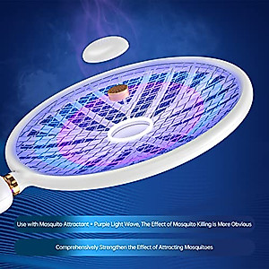 PÜREBLISS Electric Fly Swatter, Distance & Motion Detection, Large Handheld Indoor & Outdoor Mosquito & Bug Zapper Rechargeable , Digital Mosquito Count & LED Light