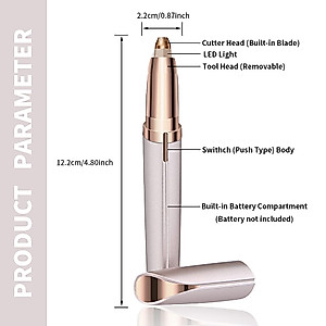 MEIYIXIN Electric Eyebrow Trimmer for Women, Precision Hair Removal, Battery Charging, Easy to Use, Multipurpose, Stylish and Portable