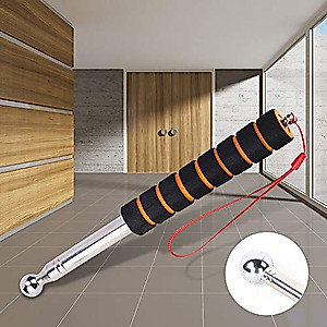 mumisuto Home Inspection Hammer, Telescopic Shockproof Empty Drum Hammer Portable Tile Hollow Inspection Tool with Sponge Handle For House Decoration Inspection, 130CM