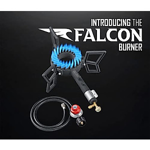 CONCORD Falcon Burner. Full Cast Iron Propane Single Burner. Great for Camping, Outdoor Cooking, Home Brewing, and More