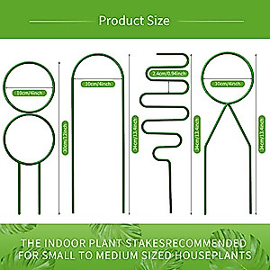 4 Pcs Small Metal Trellis for Potted Plants,Gold Trellis for Climbing Plants Indoor,Mini Trellis for Potted Plant Support Stake House Plant Trellis for Garden Potted,Hoya,Pothos,Flower,Monstera(Green)