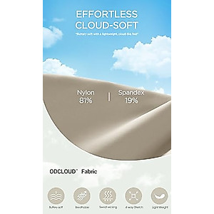 ODODOS ODCLOUD 2-Pack Buttery Soft Lounge Yoga Capris for Women 23" High Waist Non See Through Cropped Leggings, Black+Shaker Beige, X-Small