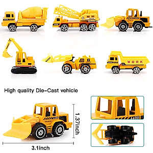SLENPET Large Airplane Toy with 6 Construction Trucks Set, 32.6x22.4 Inch Play Mat, 11 Road Signs, 9 in 1 Vehicle Car Toys for 3 Year Old Boys, Kids, Toddlers, Childs