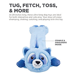 Outward Hound Longidudes Raccoon Plush & Squeaky Dog Tug Toy