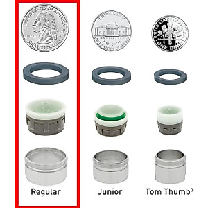 Neoperl Faucet Cascade Aerator Low Flow 0.5 gpm Aerated Bathroom Stream Standard Dual Threaded (Lime 3 Pack), 31 2200