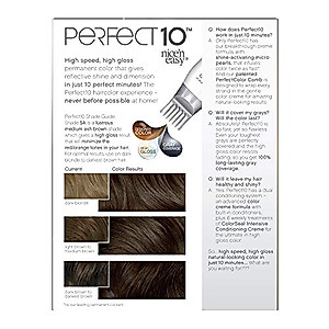 Clairol Nice'n Easy Perfect 10 Permanent Hair Dye, 5A Medium Ash Brown Hair Color, Pack of 2