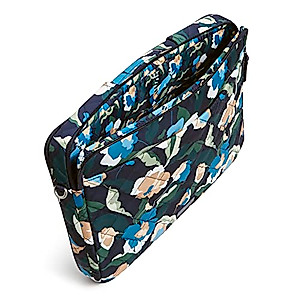 Vera Bradley Women's Performance Twill Laptop Crossbody Workstation, Immersed Blooms, One Size