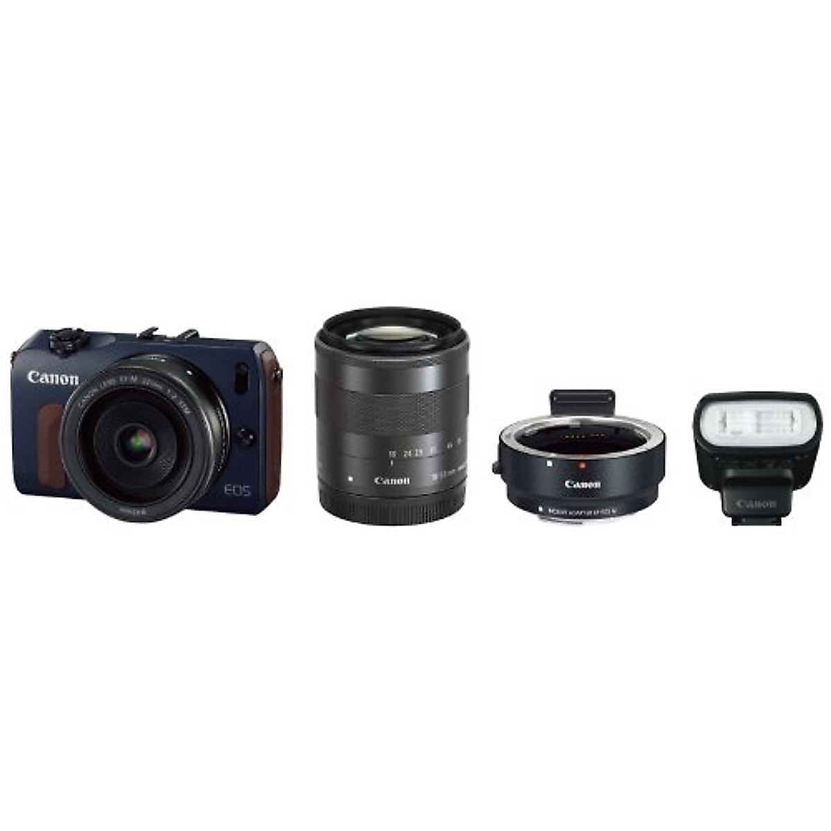 Canon mirrorless interchangeable lens camera EOS M double lens kit EF-M18-55mm F3.5-5.6 IS STM/EF-M22mm F2 STM included Beiburu EOSMBL-WLK - International Version (No Warranty)