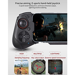 Joso Mobile Game Controller for iPhone, Android, PC, Steam, Direct Play, 15 Hours Playtime, Phone Controller Gamepad Joystick for iPhone 14 13 12 Pro Max, Galaxy S23 S22 Ultra, iPad, Tablet, MFi Games