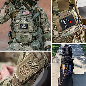 Gleihow 12 Pieces Random Funny Tactical Morale Patch Full Embroidery Military Loop and Hook Patches for Caps Backpacks Vest Harness Military Uniforms