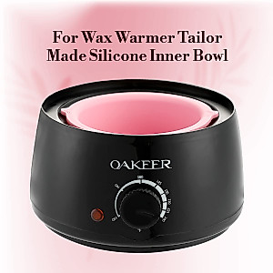 Oakeer Silicone Wax Warmer Pot with Nonstick Single Bowl - Reusable for Waxing, Pink
