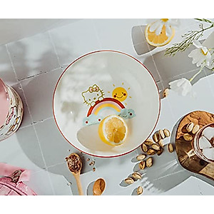 Sanrio Hello Kitty Rainbow 9-Inch Ceramic Coupe Dinner Bowl