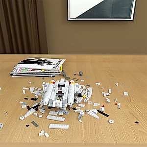 WANZPITS MOC- 48610 Buck Rogers Space Starfighter Ship Model Building Blocks Classic Spaceship Military Weapon Battleship Building Kit Boy Toy Gift,548pcs