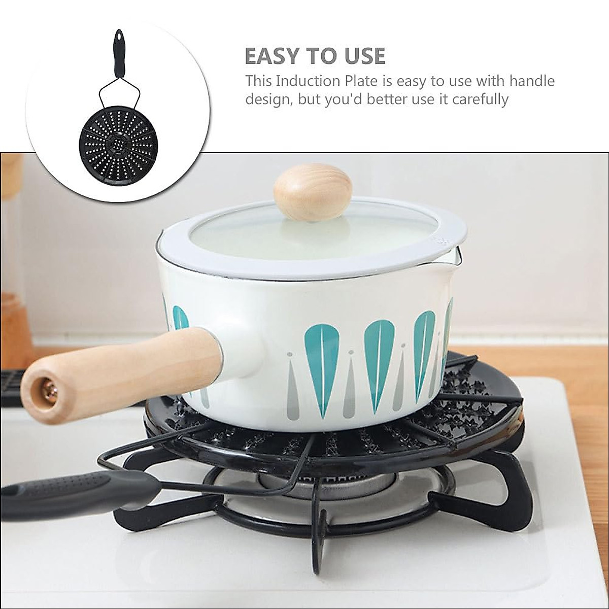 Hemoton 7.4In Heat Conduction Plate Electric Stove Heat Diffuser hob Simmer Ring Plate Milk Heat Diffuser Heat Diffuser for Gas Stove Glass Saucepan Thermal Guide Plate