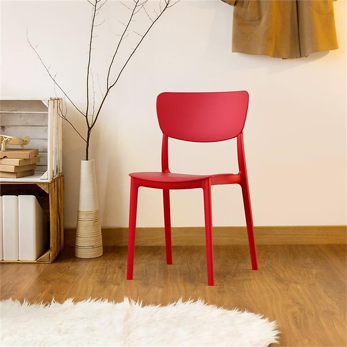 Compamia Monna Outdoor Dining Chair in Red (Set of 2)
