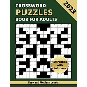 2023 Crossword Puzzles Book For Adults and Seniors with Solution: Easy-Medium: Enjoy the New Year with your family and friends