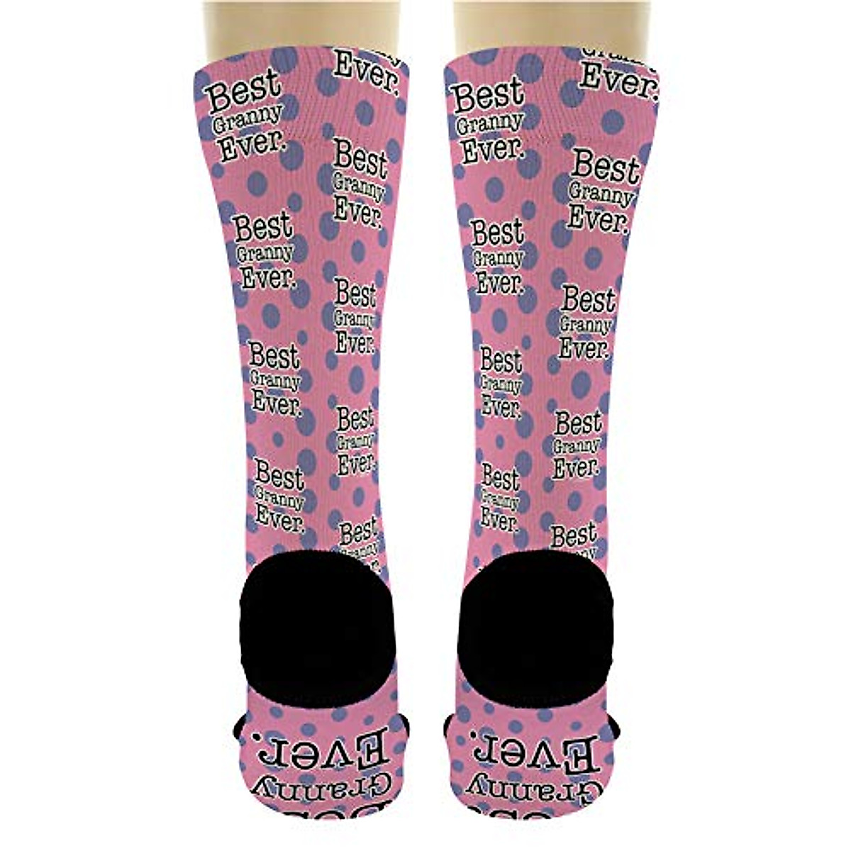 ThisWear Grandmother Gifts Best Granny Ever Sock for Grandma Clothes Granny Socks 1-Pair Novelty Crew Socks