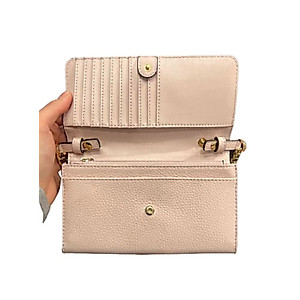 Michael Kors Jet Set Travel Snap Closure Multifunction Phone Case/Holder Crossbody Bag (Powder Blush)