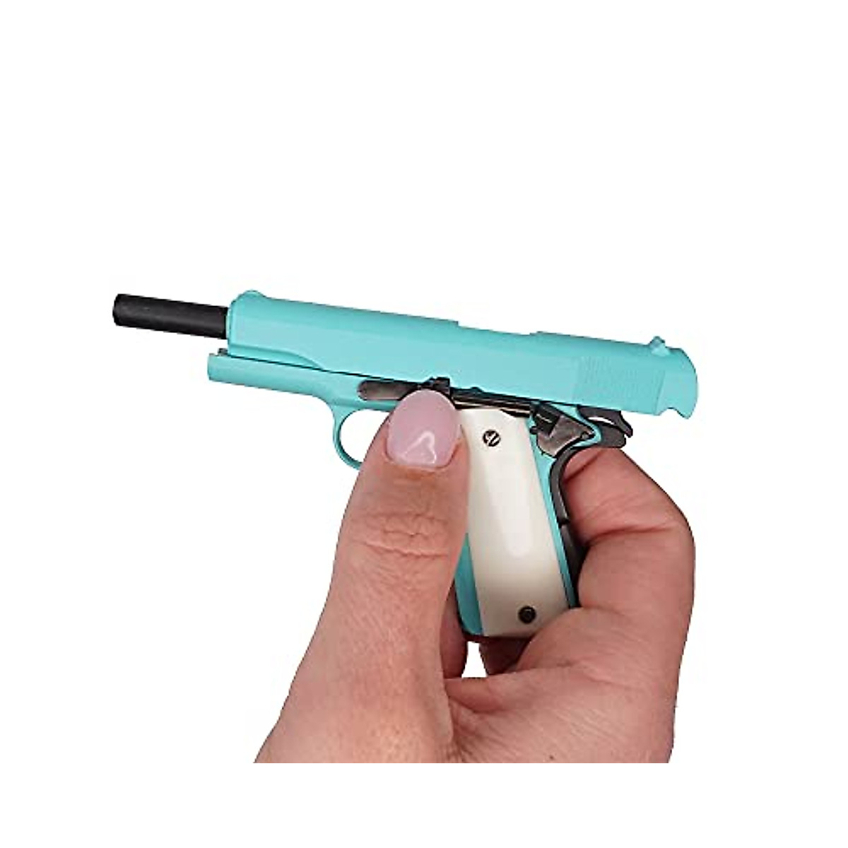 GoatGuns Miniature 1911 Historical Model Tiffany Blue | 1:2.5 Scale Diecast Metal Build Kit
