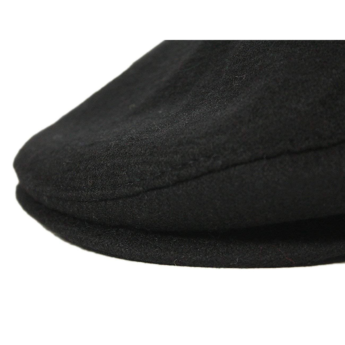 Biddy Murphy Men's Irish Newsboy 100% Wool Flat Cap, Warm Tuck-Away Ear Flaps, Black, Large
