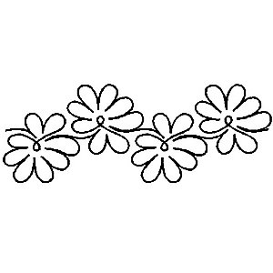 Quilting Stencils for Machine and Hand Quilting - 2 Quilting Stencils for Border, Block Patterns - Lilac Border, Daisy Block Plastic Quilt Stencil Set with Guide