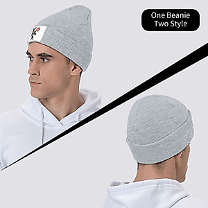 Knit Hat Beanie Cap Casual Skull Caps Hip-Hop Hats Multifunctional Headwear Unisex Gray